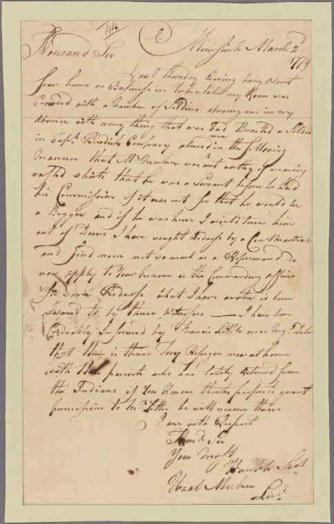 Letter to [Gen. Edward Hand.] – NYPL Print Store