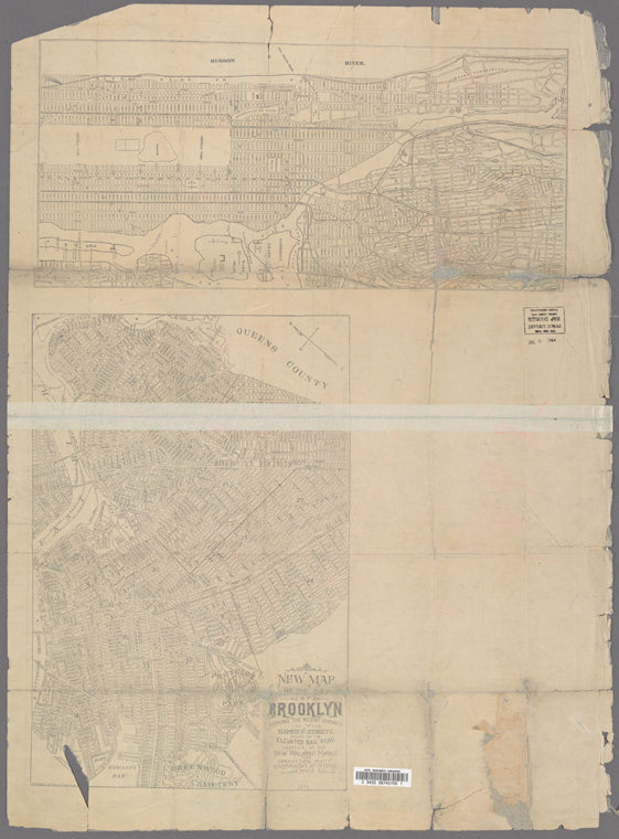 New guide map of New York City and Brooklyn with street directory ...