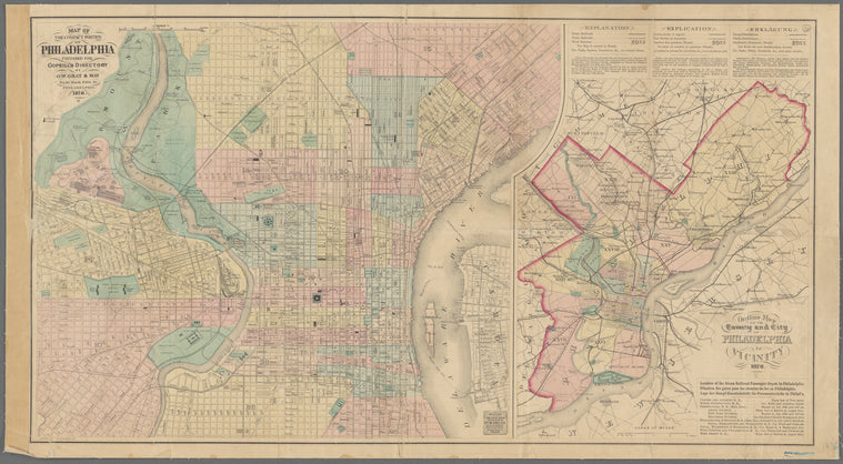 Map of the compact portion of Philadelphia – NYPL Print Store